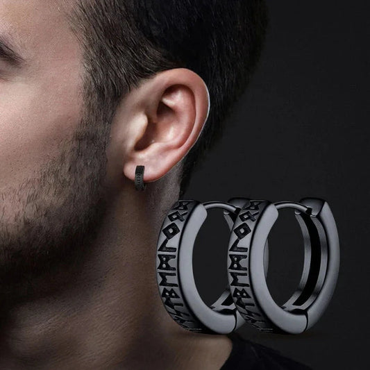 Skaldic Runes Earrings in Stainless Steel 2